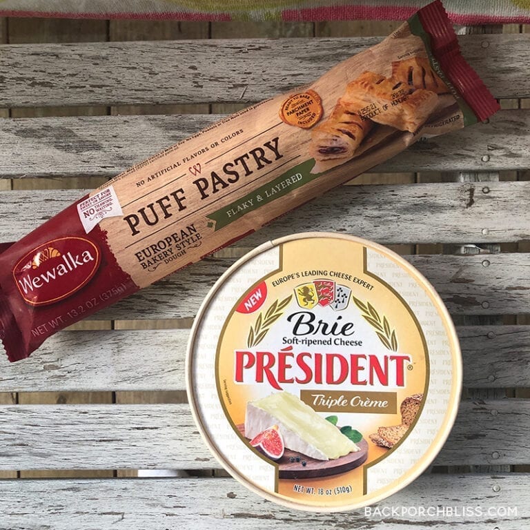 Baked Brie with Puff Pastry, Apples + Honey - Back Porch Bliss